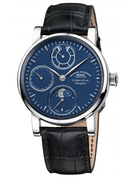 Robert Mühle Mondphase PLATIN | Glashütter Uhren-Shop